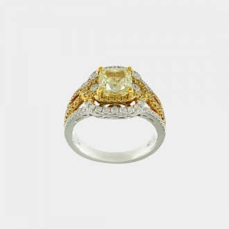 FANCY YELLOW DIAMOND SOLITAIRE GOLD 18KT - SOD000407T
